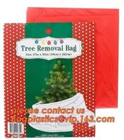 China Large Waterproof Christmas Tree Removal Gift Bag 10 Ft 44x36 Inch Plastic Storage Sack for sale