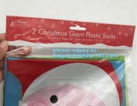 China LDPE Plastic Christmas Giant Gift Sack 44x36 Inch Santa Bag for Holiday Gift Wrapping for sale