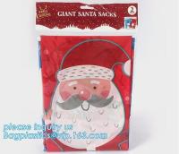 China Giant Plastic Santa Sack Gift Bag 36x44 Inch Large Christmas Gift Wrapping Bag for sale