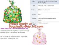 China Custom Giant Christmas Gift Bags 44x36 Inch Oversized Plastic Jumbo Holiday Present Sacks for sale