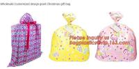 China Custom Giant Christmas Gift Bags 44x36 Inch Oversized Plastic Jumbo Holiday Present Sacks for sale