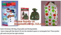 China Custom Biodegradable Plastic Giant Gift Bag 44x36 Inch Large Christmas Present Cover for sale