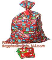 China Jumbo Christmas Gift Sack 60x72 inch Santa Claus Pattern Plastic Bike Bag for Large Gifts for sale