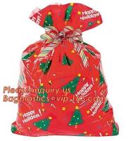 China Set of 3 Jumbo Christmas Gift Bags 60x72 Inch LDPE Plastic Giant Bike Bags Red for sale