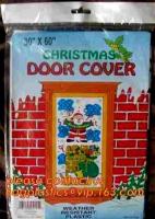 China Christmas Decorative PE Plastic Door Cover 36x48 Inch Giant Snowman Poster for Holiday Party for sale