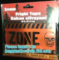 China Custom Printed Halloween Caution Tape 3 inch x 1000 ft PE Barrier Banner for Party Decoration for sale