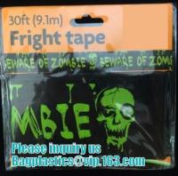 China Custom Printed Halloween Caution Tape 3 inch x 1000 ft PE Barrier Banner for Party Decoration for sale