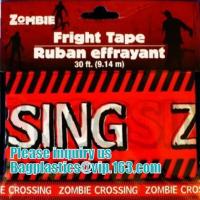 China Custom Printed Halloween Caution Tape 3 inch x 1000 ft PE Barrier Banner for Party Decoration for sale