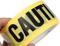 China Customized PE Safety Caution Warning Tape 7.2cm x 200m Barrier Fence Tape for sale