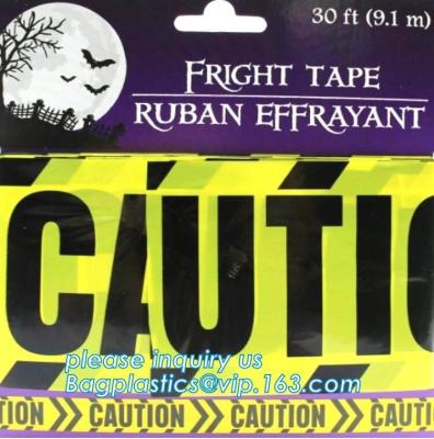 China Custom Printed PE Halloween Warning Caution Tape 7.5cm x 200m for Event Decoration for sale