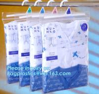 China Clear Plastic Hanger Bag with Adhesive Tape LDPE 50x70cm Custom Logo for sale