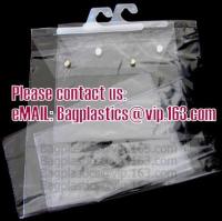 China Clear Plastic Hanger Bag with Adhesive Tape LDPE PE 5000pcs MOQ Custom Logo for sale