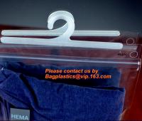China Clear Plastic Hanger Bag with Adhesive Tape 5000pcs MOQ Custom Size for sale