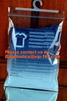 China Clear Plastic Hanger Bag with Adhesive Tape 5000pcs MOQ Custom Size for sale