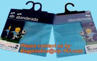 China Clear Plastic Hanger Bag with Adhesive Tape 5000pcs MOQ Custom Size for sale