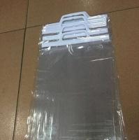 China Rigid Handle Plastic Bag with Snap Closure 8x12 Inch Customizable Durable PE Bags for sale