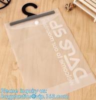 China Frosted PVC Zipper Hook Bag for Underwear Swimwear Packing 20x30cm for sale