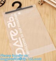 China Frosted PVC Zipper Hook Bag for Underwear Swimwear Packing 20x30cm for sale