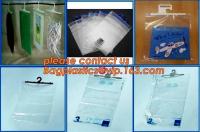 China Custom Clear Plastic Hanger Bags with Adhesive Tape for Garment Packaging 5000pcs MOQ for sale