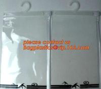 China Custom Clear Plastic Hanger Bags with Adhesive Tape for Garment Packaging 5000pcs MOQ for sale