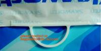 China Custom LDPE Rigid Handle Plastic Bag Heavy Duty Snap Handle 0.05mm Thickness for sale