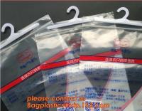 China Clear Plastic Hanger Bag with Adhesive Tape for Garment Packaging 5000pcs MOQ for sale