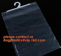 China Clear Plastic Hanger Bag with Adhesive Tape for Garment Packaging 5000pcs MOQ for sale