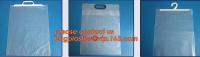 China Clear Plastic Hanger Bag with Adhesive Tape for Garment Storage 100pcs for sale