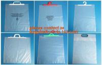 China Clear Plastic Hanger Bag with Adhesive Tape for Garment Storage 100pcs for sale