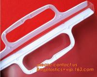 China Glossy HDPE Rigid Snap Handle Plastic Bag for Clothes Custom Printing 5000pcs for sale
