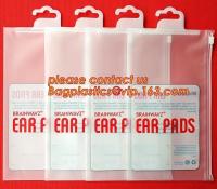 China Custom PVC Hanger Zipper Bag with Rigid Handle 0.08mm Thickness for Garment Packaging for sale