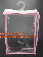 China Clear PVC Hanger Bag with Snap Eco Friendly Transparent Foldable Coat Plastic 50x60cm for sale