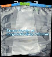 China Clear Plastic Hanger Bag with Adhesive Tape for Garment Packaging 5000pcs MOQ for sale