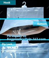 China Clear Plastic Hanger Bag with Adhesive Tape for Garment Packaging 5000pcs MOQ for sale