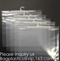 China Custom Eco Friendly Hanger Button Bag Zipper Lock Packaging Bag 0.05mm PE for Swimsuit for sale