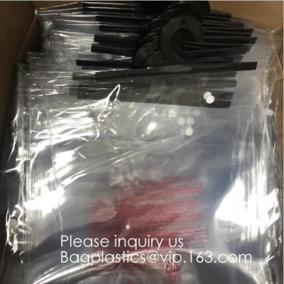 China Custom EVA PVC Hanger Bag with Zipper for Garment Packaging 350x450mm for sale