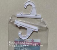 China Custom PVC EVA Hanger Bag with Plastic Hook for Garment Underwear Storage 0.2mm Thickness for sale