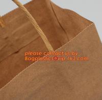 China Recycled Kraft Paper Bag with Paper Handle Flat Bottom 157gsm Eco Friendly Shopping Gift Bag for sale