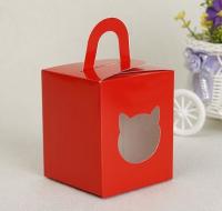 China Custom Printed Kraft Paper Pizza Box with Handle 60-80gsm Food Grade Takeaway Packaging for sale