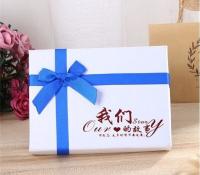 China Wholesale Custom Paper Gift Box with Ribbon Closure 60gsm Kraft Paper for Wedding Jewelry Packaging for sale