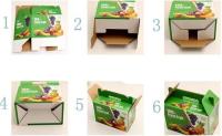 China corrugated fruit packing box, kraft paper, gloss lamination, offset printing, foldable box,flower cone,flowral packaging for sale