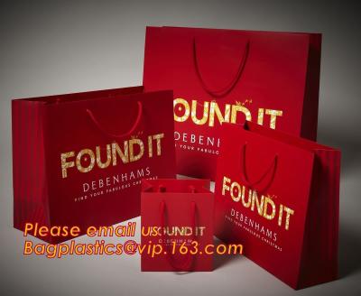 China Custom Logo White Luxury Paper Shopping Bag with Ribbon Handle 250gsm Kraft Paper for sale