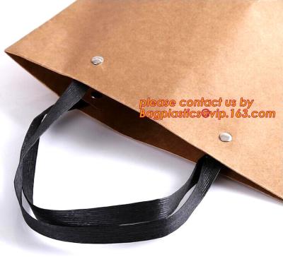 China Custom Luxury Paper Shopping Bag with Logo 250gsm Kraft Paper Carrier Bag for Gift Retail for sale