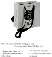 China Custom Luxury Paper Gift Carrier Bag with Ribbon Handle 250gsm Kraft Paper for sale