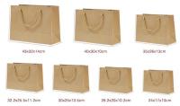 China Wholesale Custom Logo Brown Kraft Paper Gift Bags 250gsm Luxury Shopping Carrier Tote with Handles for sale