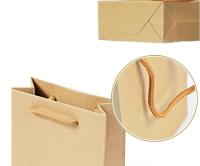 China Wholesale Custom Logo Brown Kraft Paper Gift Bags 250gsm Luxury Shopping Carrier Tote with Handles for sale