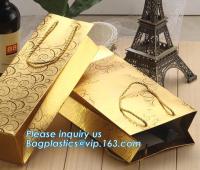 China Custom Printed Luxury Kraft Paper Carrier Bag 250gsm with Ribbon Handle for Retail Gift Packaging for sale