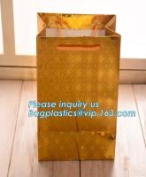 China Custom Waterproof Paper Flower Carrier Bag 250gsm Kraft Paper Vase Planpot Carrier for sale