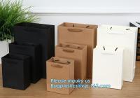 China Custom Printed Paper Gift Bags 250gsm Kraft Shopping Carrier Bags with Logo for Retail Clothing for sale