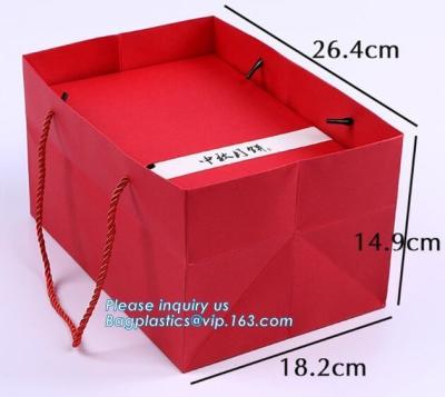 China Custom Luxury Paper Gift Bags with Gold Foil Logo and Ribbon Handle 300gsm for sale